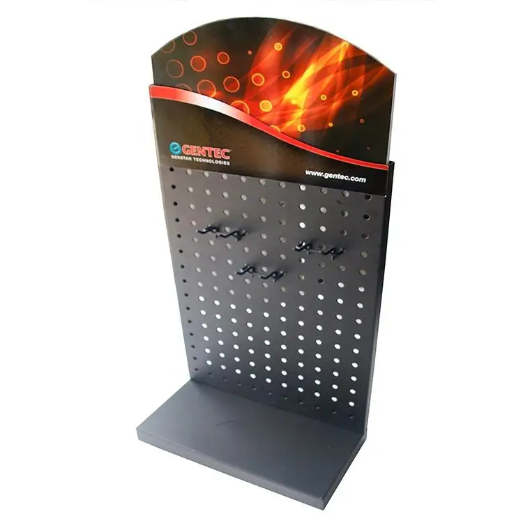 Wholesale Grid Hooks Display Rack Shelf Metal for Tool Black