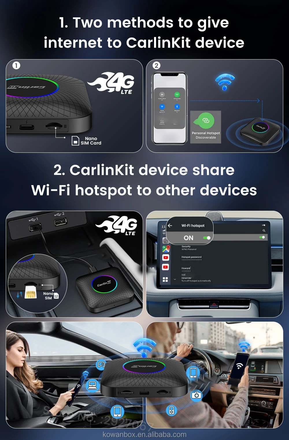 Carlinkit 8G+128GB Carplay Ai Smart Box - Android 13 Performance