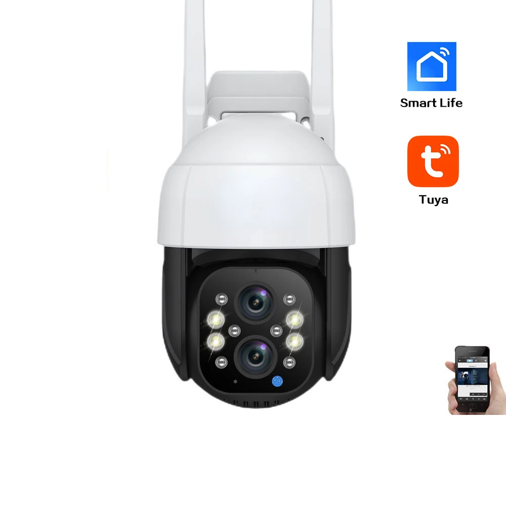 Tuya Smart 4mp Mini Ptz Wifi Ip Camera 5x Zoom Wireless Cctv Security ...