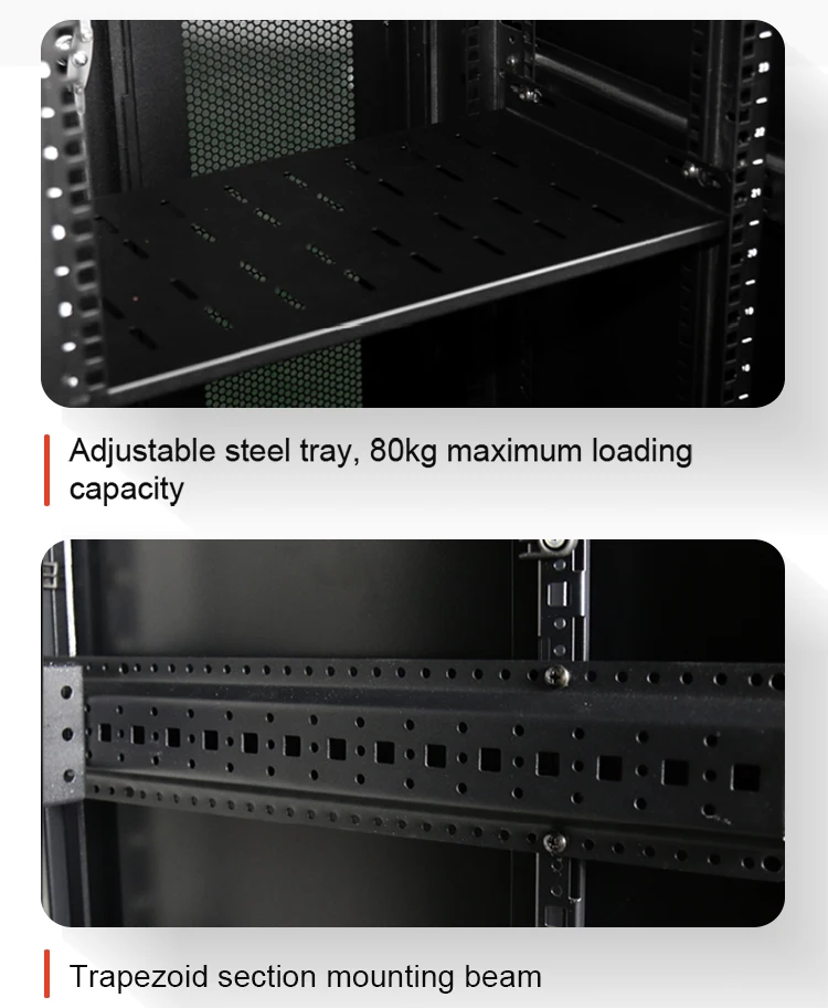 Server Rack Type Network Cabinet 15 32 40u 19 Inch OEM Steel Glass Mesh ...