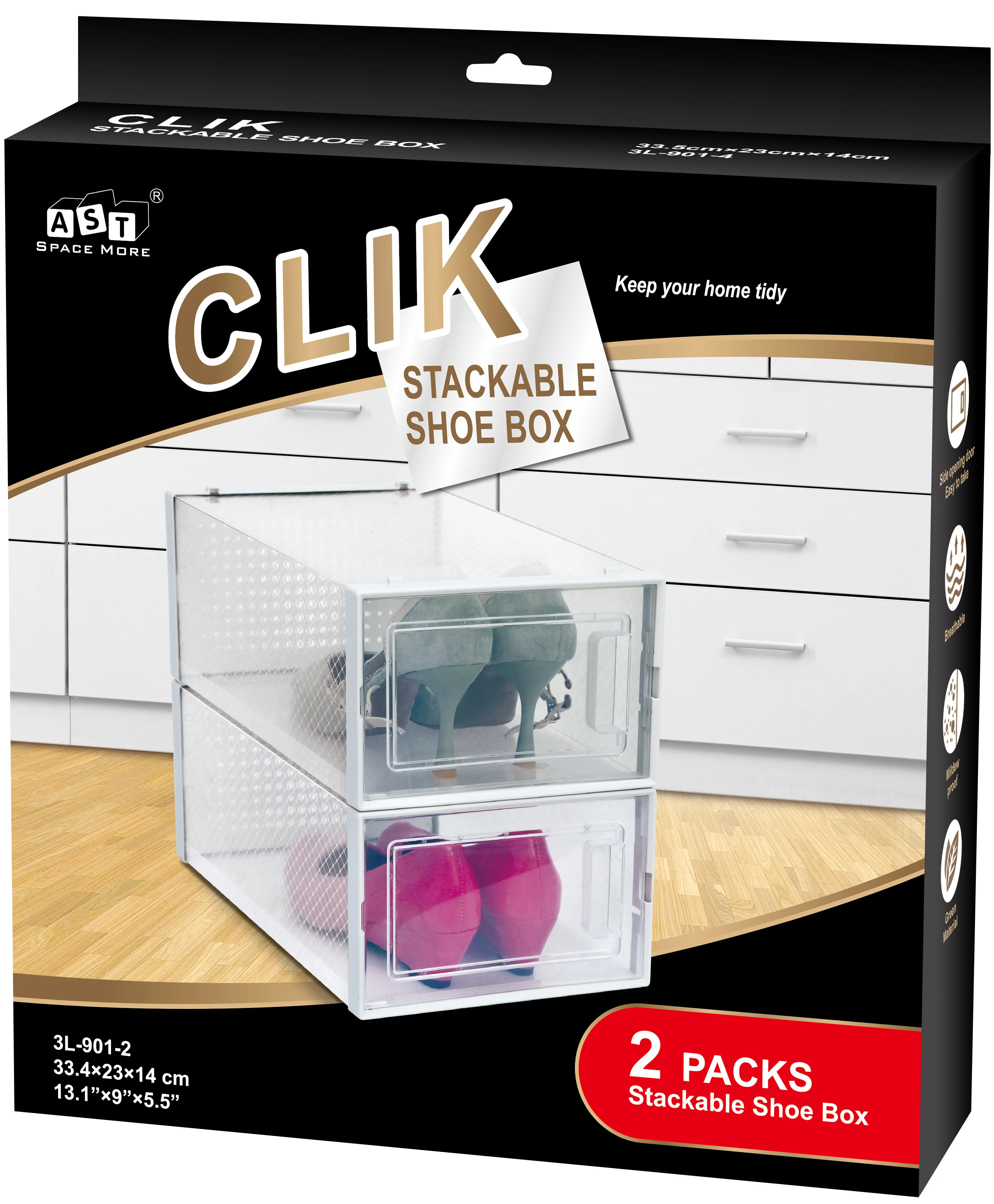 Transparent Acrylic Sneaker Box Storage Basketball Football Shoe ...