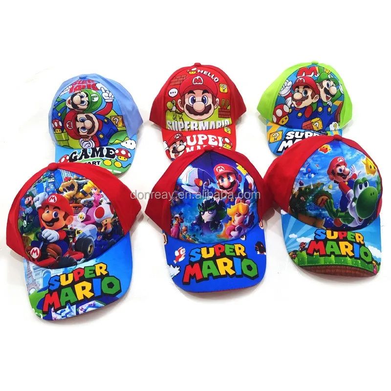 Mario Children's Baseball Cap Anime Mario Brothers Cartoon Duck Tongue ...