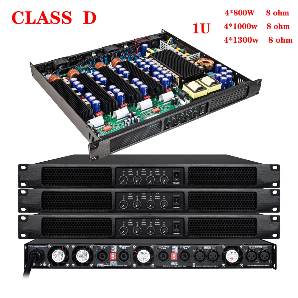 Digital Audio Power Amplifier Professional 4 Channels Class D Subwoofer ...