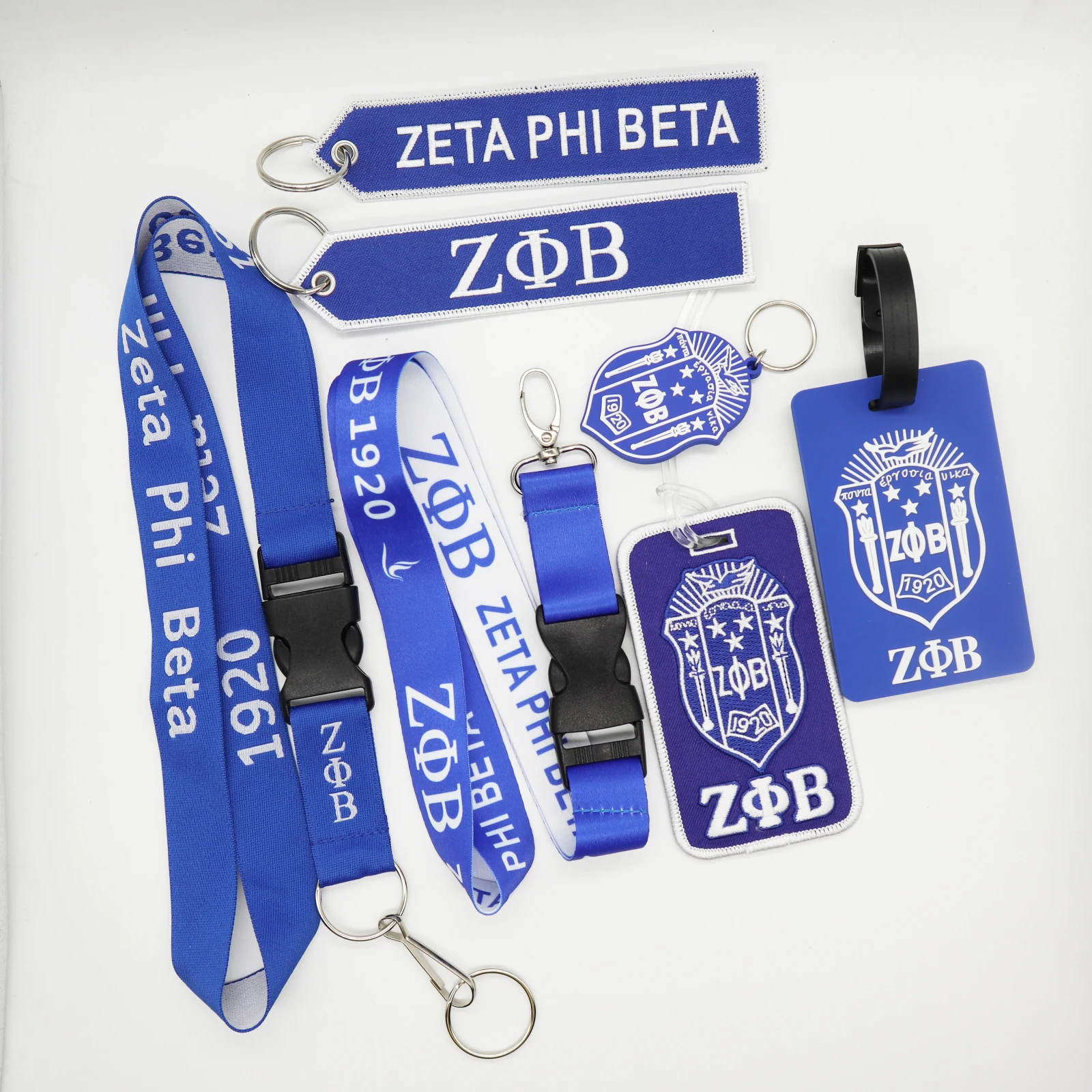 ZETA PHI BETA Woven Tags - Customized Luggage Travel Tags