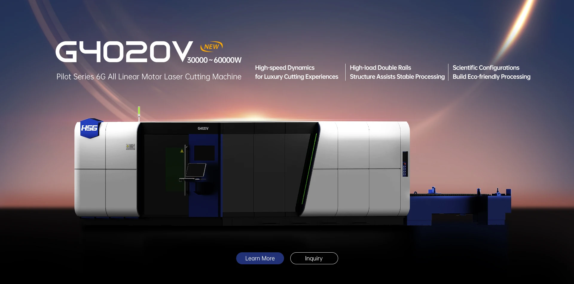 6kw-60kw Fiber Laser Cutting Machine with High-Load Double Rails Structure