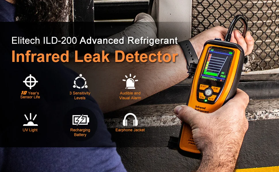 Elitech ILD-200 HVAC Leak Detector - Reliable & Easy Install