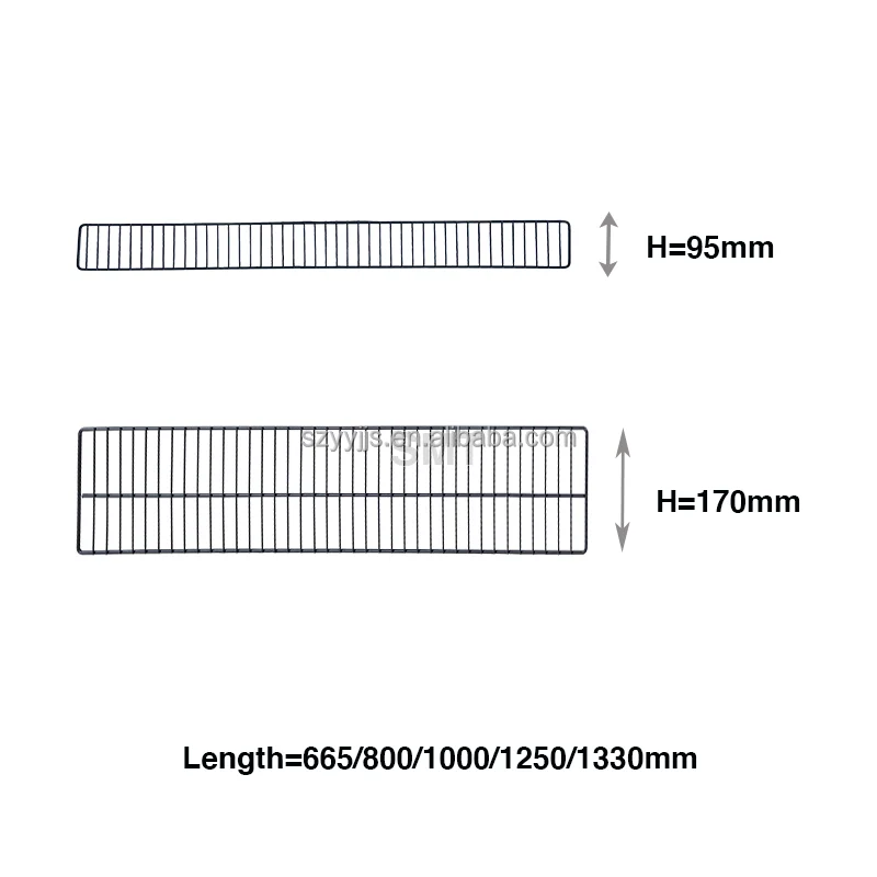 Supermarket Gondola Shelf Front Fence Tegometall Wire Front Riser Shelf ...
