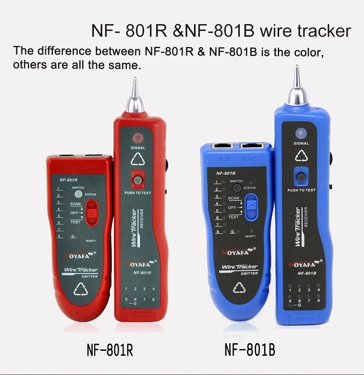 Network Tester Utp Cable Locator Rj45 Rj11 Lan Wire Tracker Nf-801r Nf ...