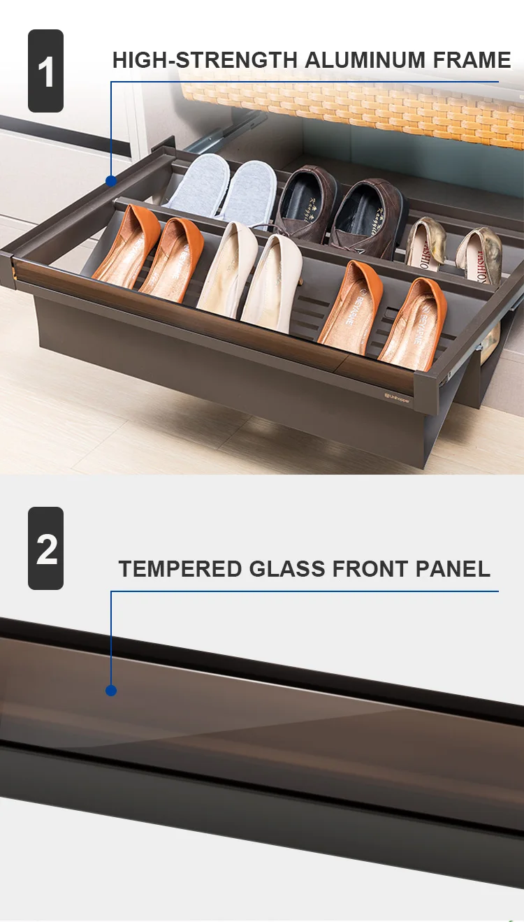 Unihopper Modern Wardrobe Shoe Cabinet - Adjustable & Stylish