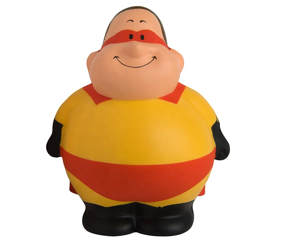 Custom 2024 PU Foam Hero Chubby Toy Stress Ball Relief Squishy Toys For ...