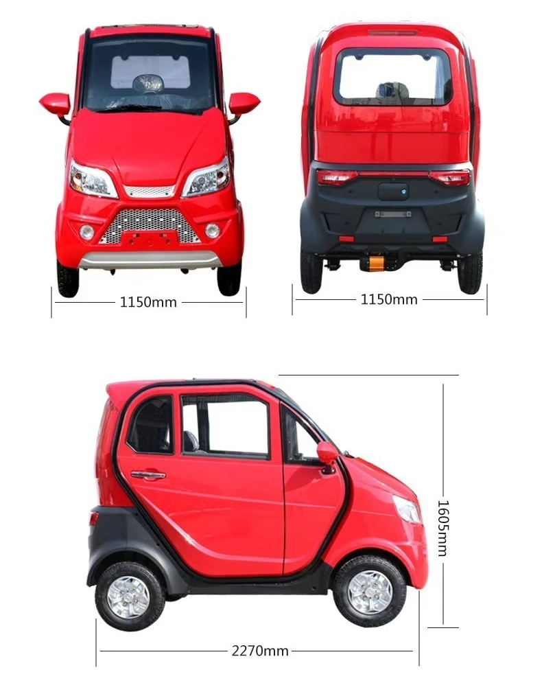 4 Wheel Enclosed Electric Scooter Car Without Driving Licence / Right ...