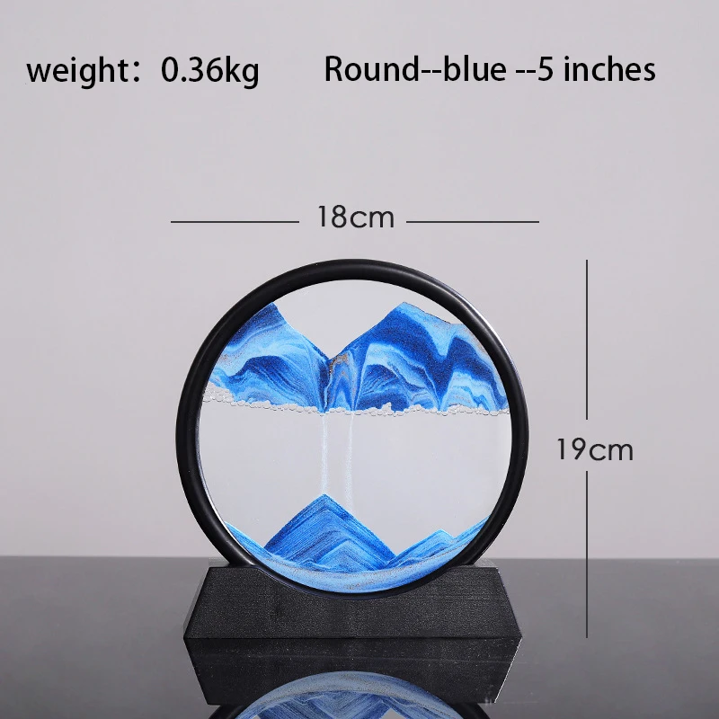 Manufacturers Direct Round 3d Quicksand Glass Three-dimensional Art ...