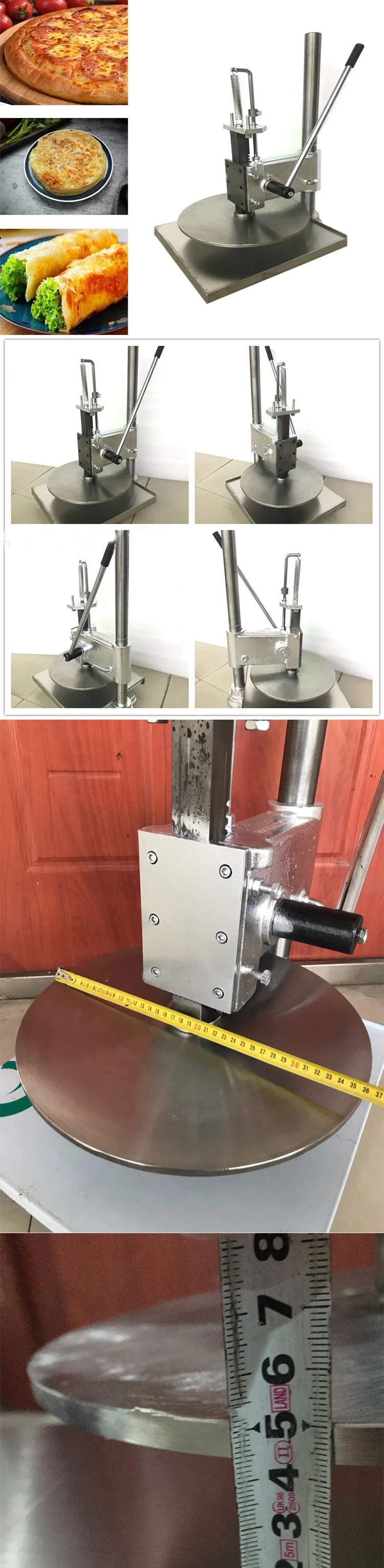 Manual Dough Press 200mm Diameter Tortilla Dough Pressing Machine ...