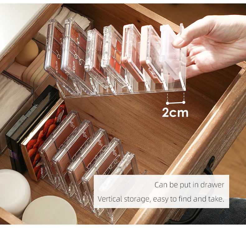 SHIMOYAMA Acrylic Eye Shadow Divider Tray Holder Rack