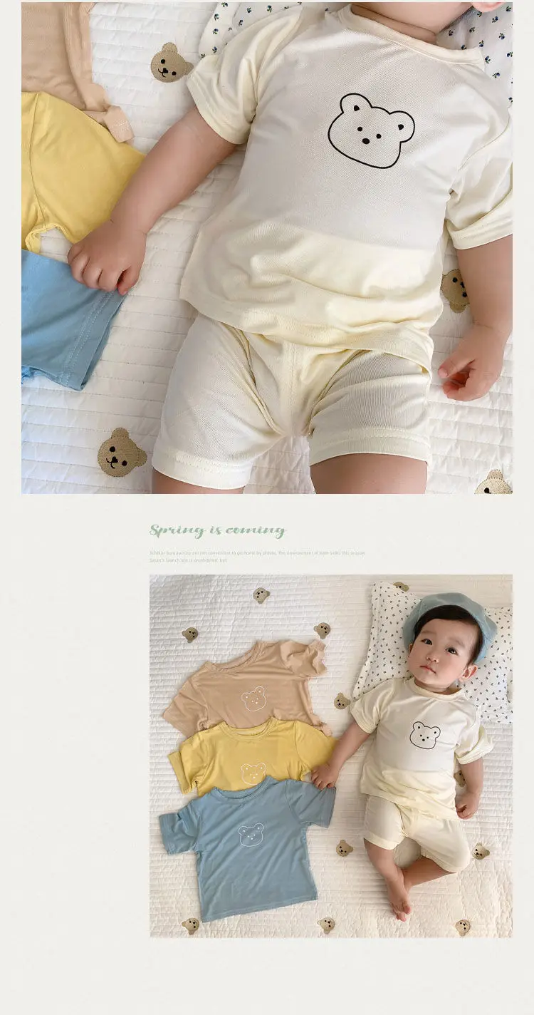 Baby Summer Modal Homewear Set Baby Cartoon Cute Pajamas Baby ...