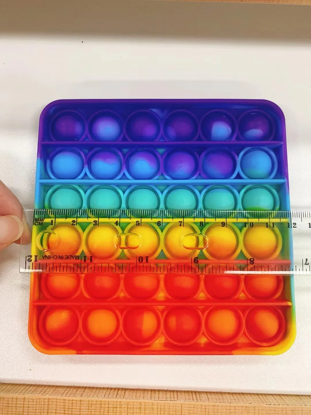 Small Square Hot Sale Stress Bubble Fidget Popper Silicone Sensory Toy ...