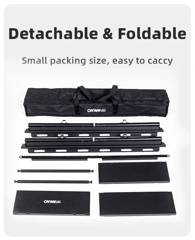 Onwaysports Professional Outdoor Table With Removable Shelf Adjustable ...