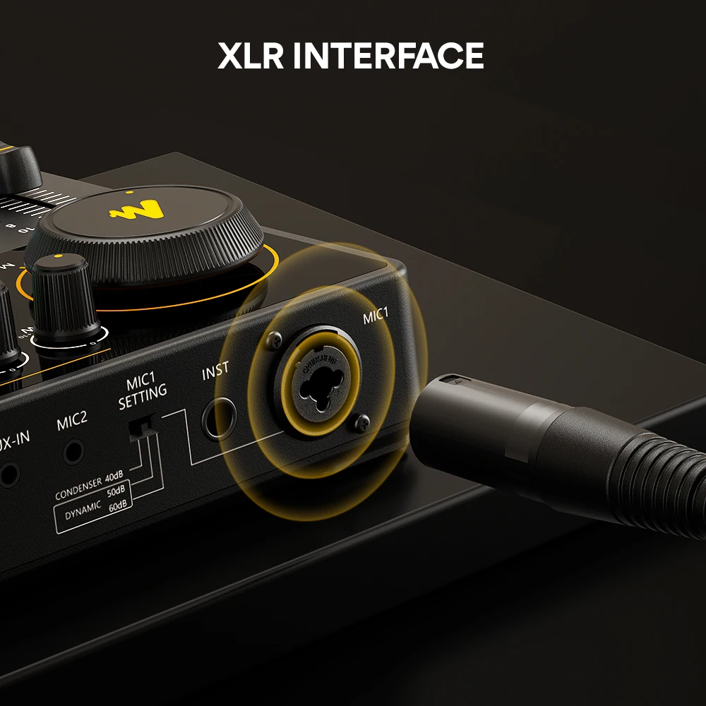 Maono Audio Interface Mixer Professional Recording Studio Monitor Audio ...