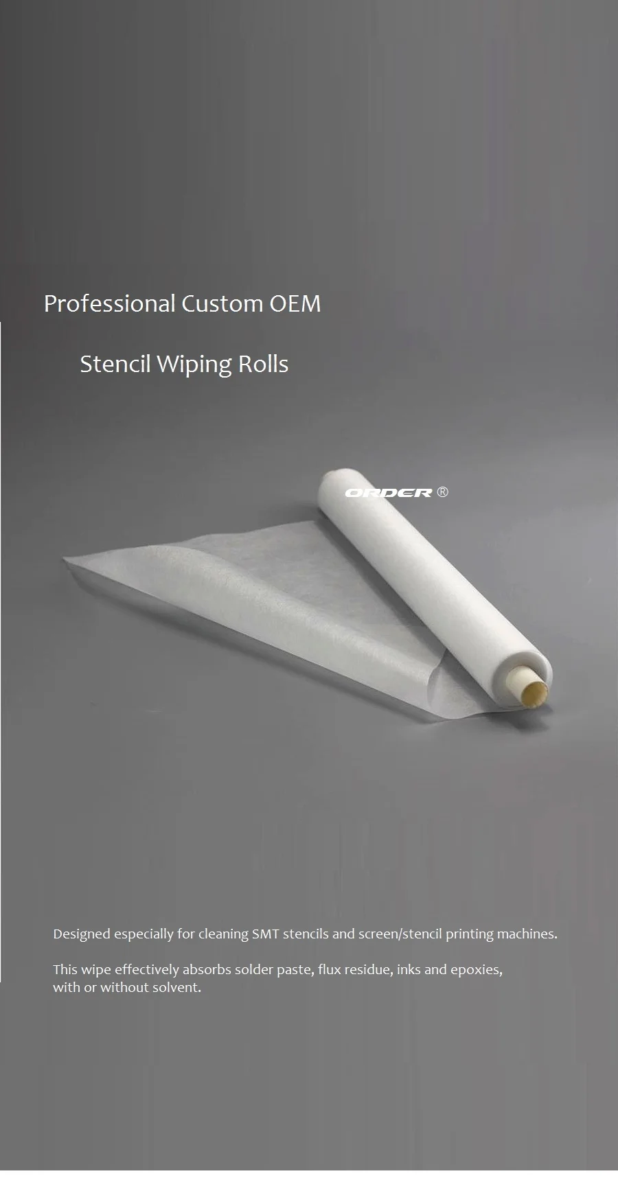 SMT Stencil Clean Wiper Roll for MPM Printing Machines