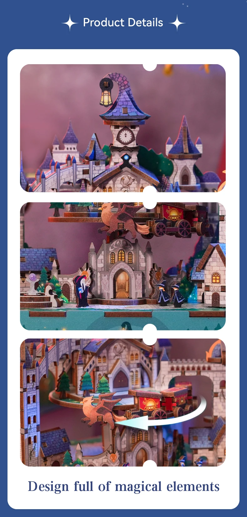 Tonecheer Magical Castle 3D Puzzle - Music Box for Kids