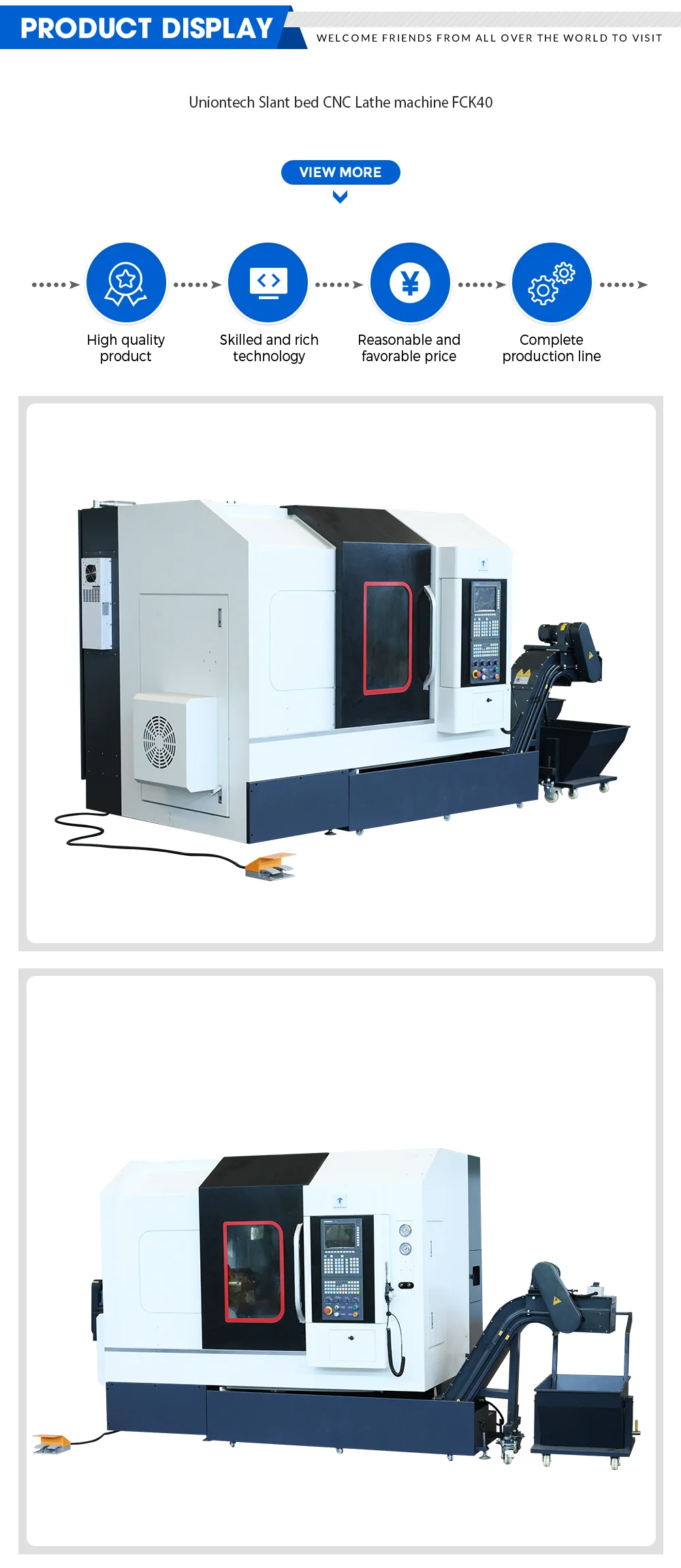 Slant Bed Precision China Cnc Lathe Machine Fck40 - Buy Cnc Lathe Machine Fck40,Cnc Lathe,Slant ...