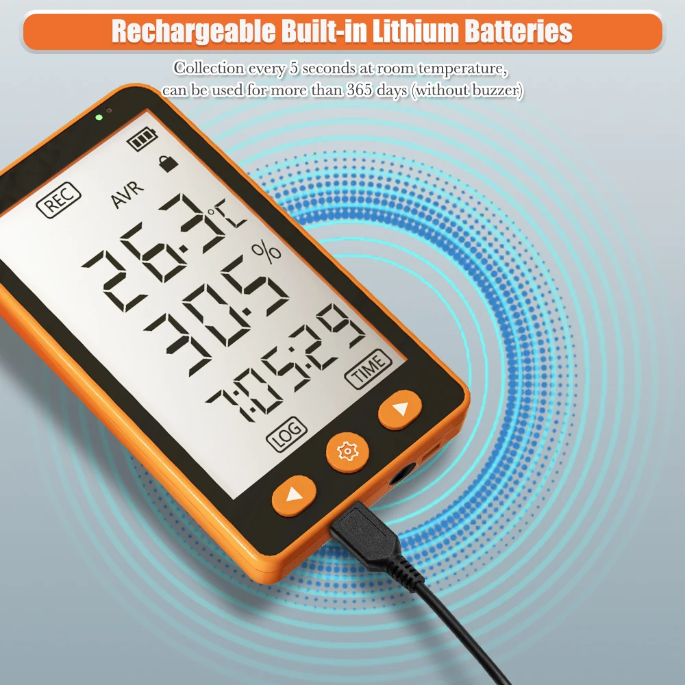 AIKESI GSP-80S Plug Probe - Smart Iot Temp & Humidity Meter