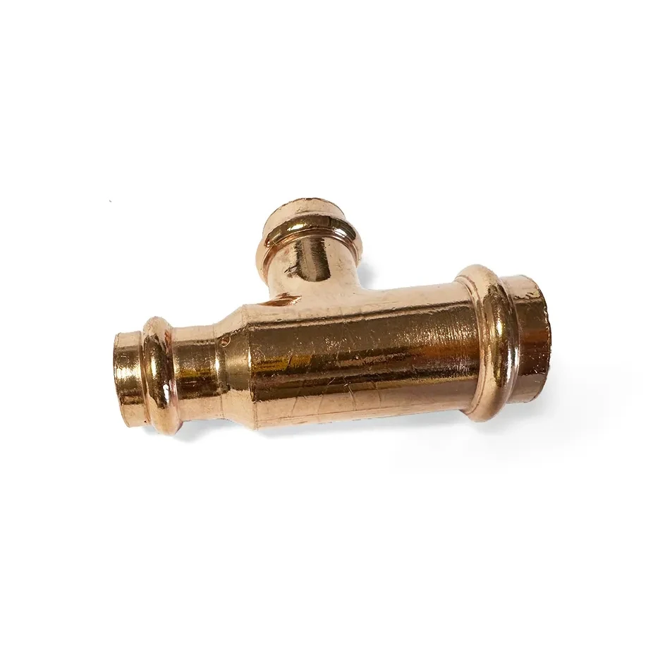 High Quality Refrigeration Copper Press Reducing Tee Plumbing Tube Pipe Fitting - Buy Copper ...
