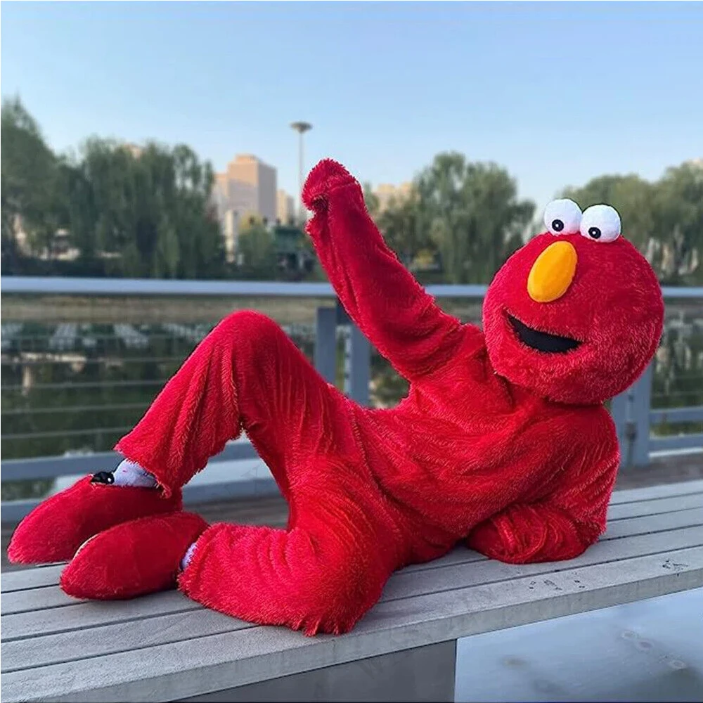Popular Character Long Plush Inflatable Mascot Costume for Adults Red ...