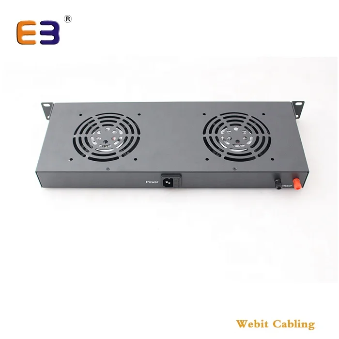 1u Rackmount 250mm Depth 2 Fans,4 Fans Network Cabinet Temperature ...