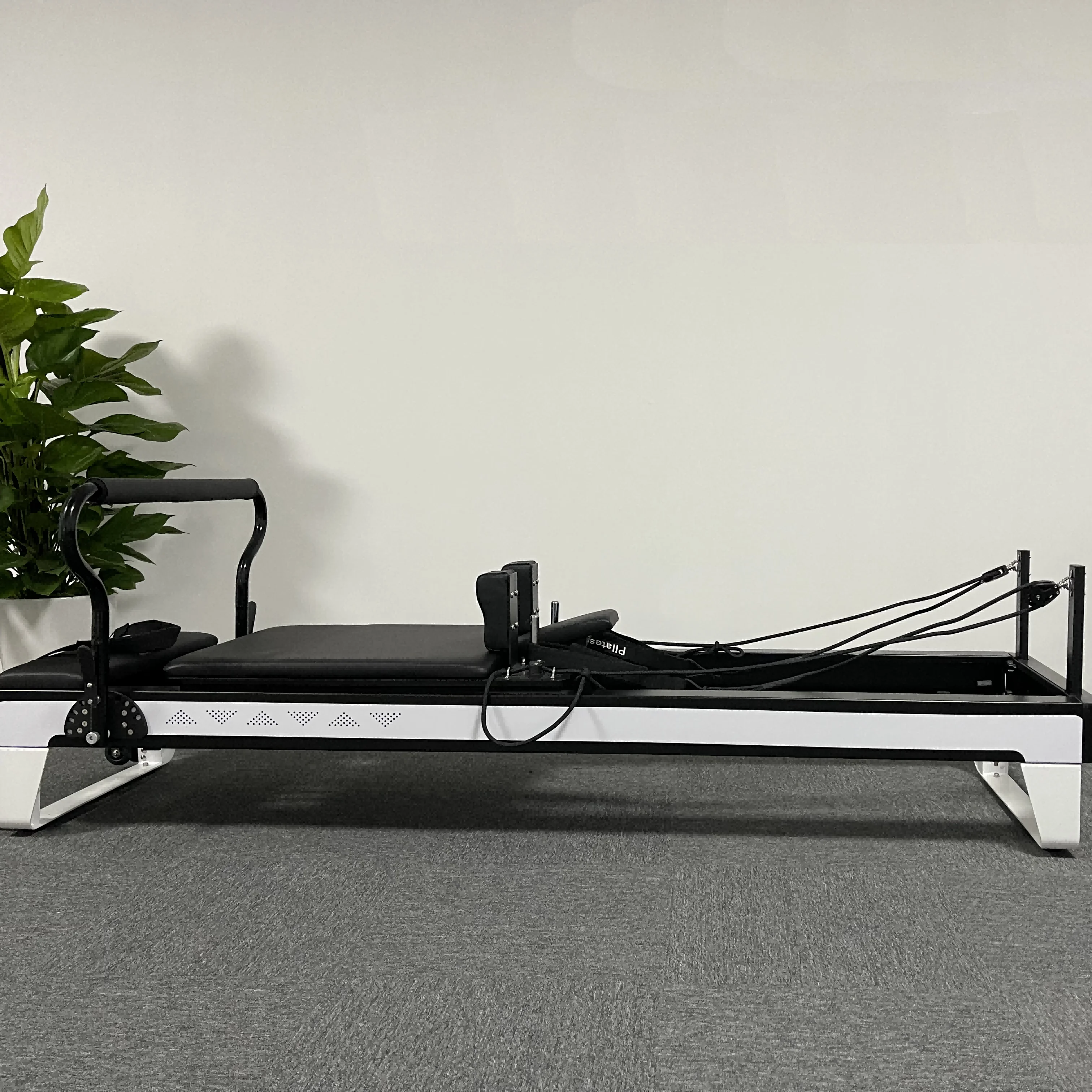 Metal Pilates Reformer with Box and Jump Board Pilates Black White ...