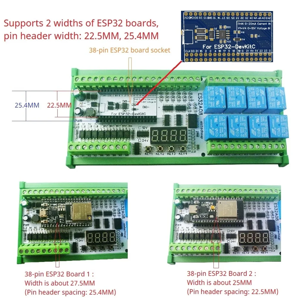 ESP32 Ethernet Relay Board - DIY Digital Analog IO Module