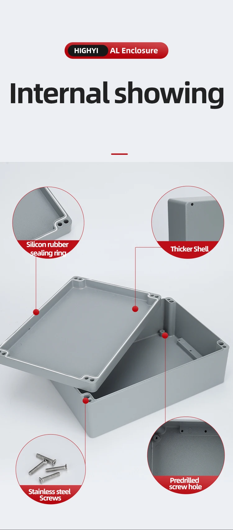 IP67 Electrical Waterproof Junction Box - Die Cast Aluminum