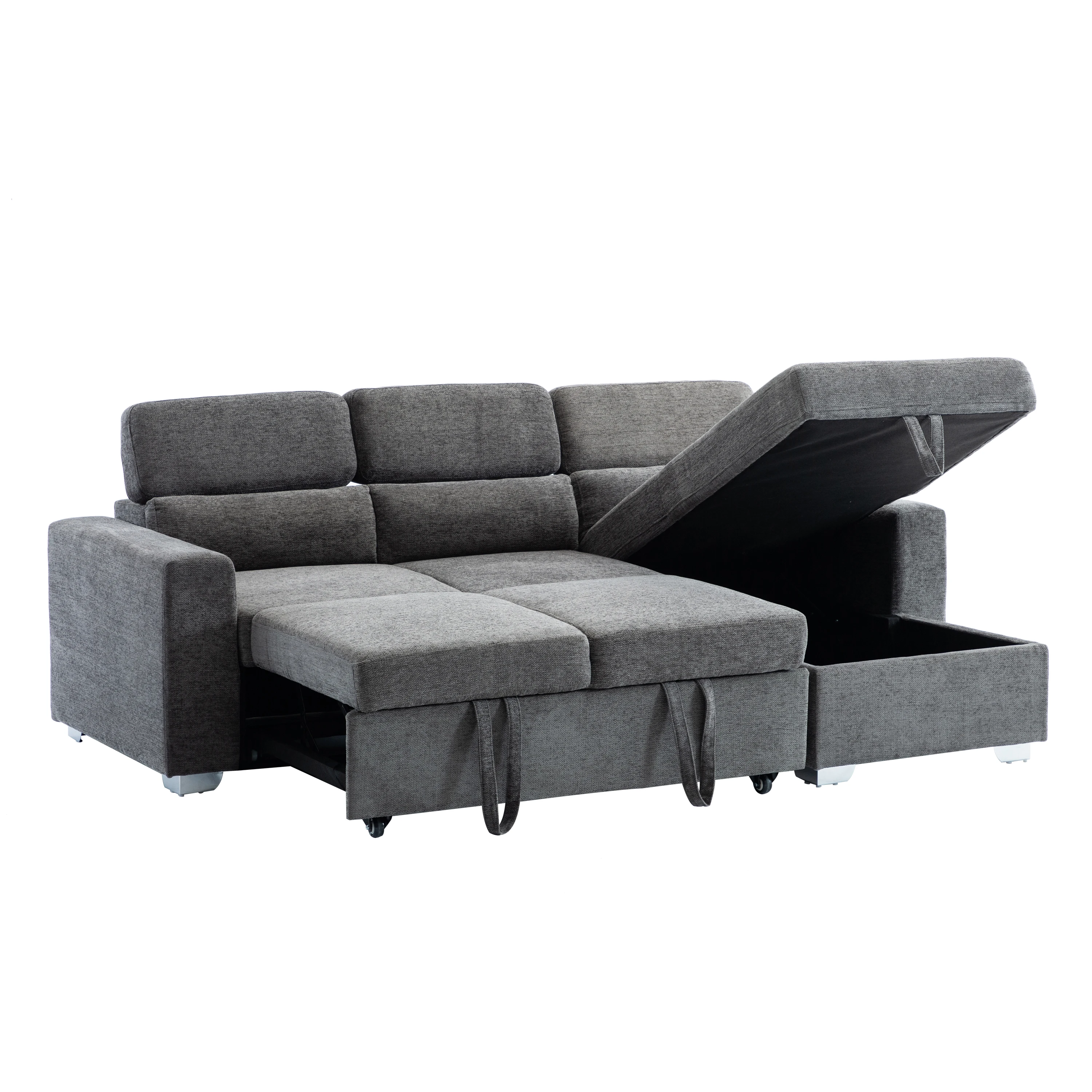 Usa Warehouse Storage Pull Out L Shaped Corner Couch Cama Sofa Bed ...