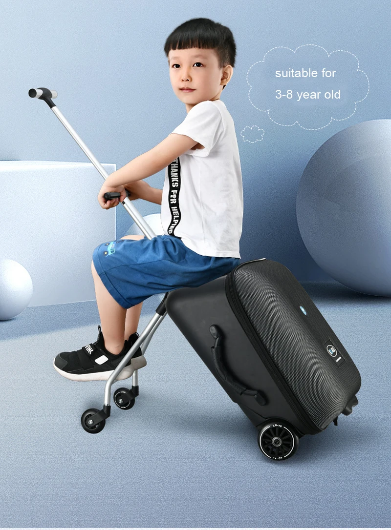 Abs 4 Spinner Wheels Travelling Carry On Ride On Children Kids Boarding ...