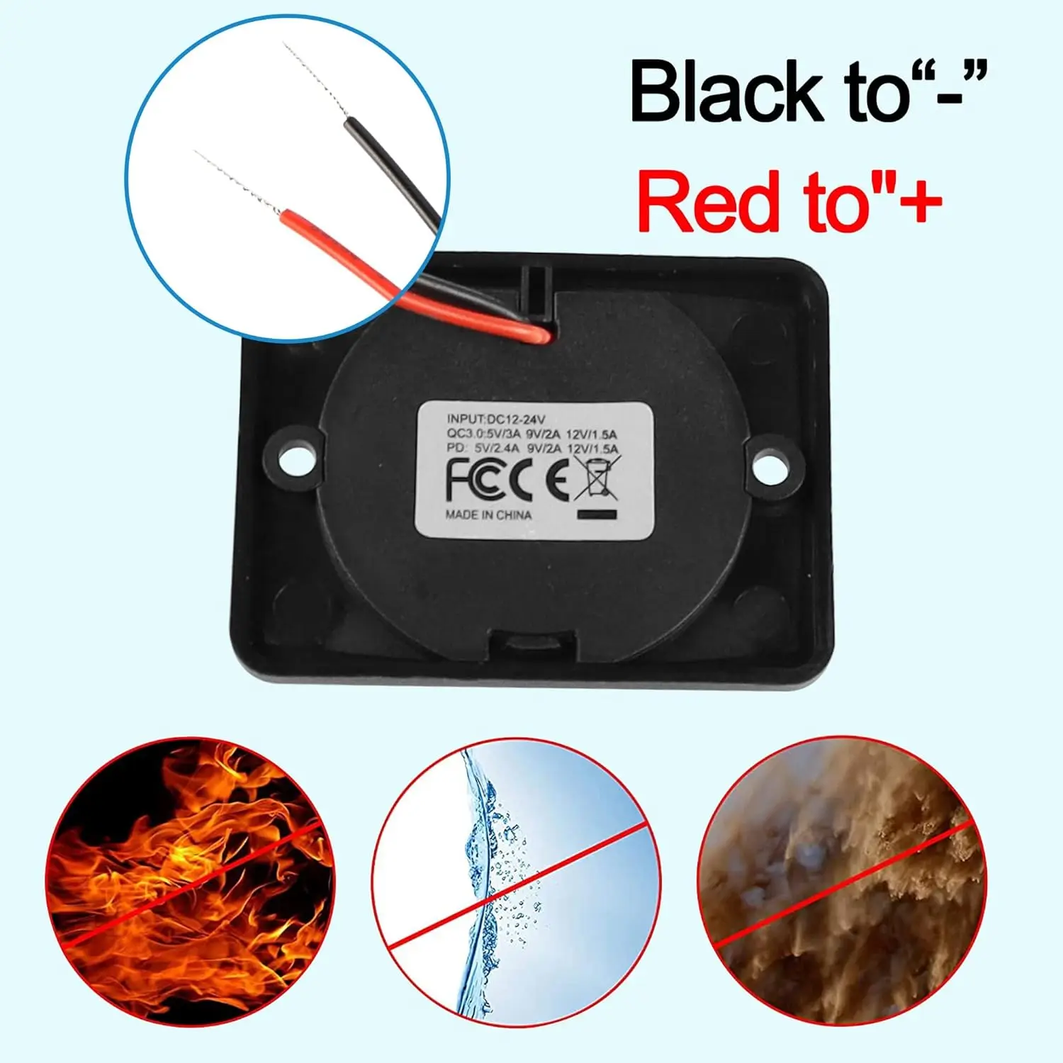 Rv Usb Outlet,12 Volt Usb Wall Outlet With 18w Pd Usb-c And Quick ...