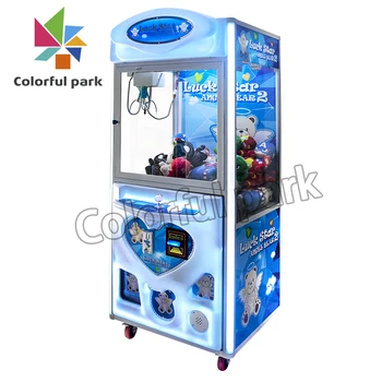 Teddy Bear Vending Arcade Coin Operated Claw Crane Machine Lucky Star ...