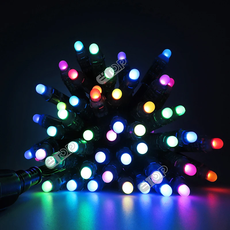 Etop IP68 Waterproof 18awg Bullet Pixel String Light Full Color RGB ...