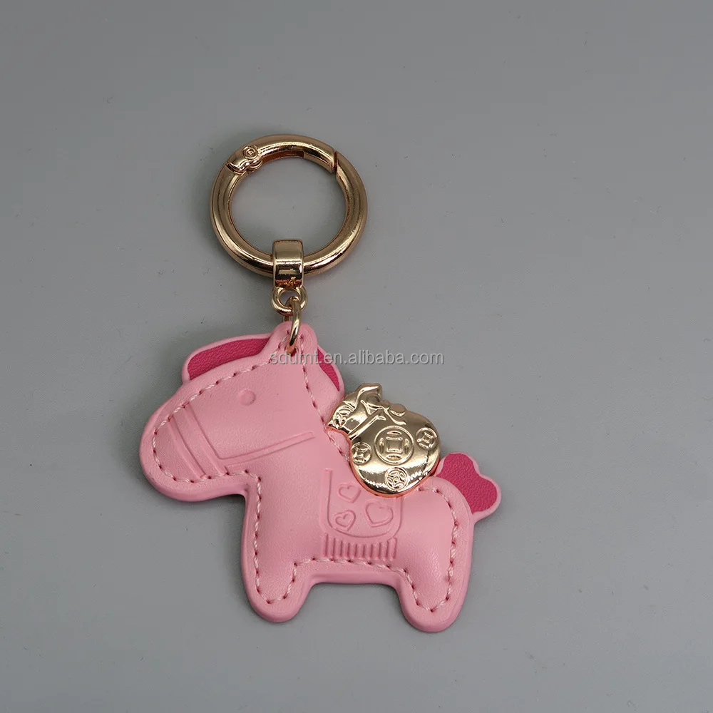 Hot Sale Custom Horse Designer Pu Leather Key Chain Bag Charm Pendant ...