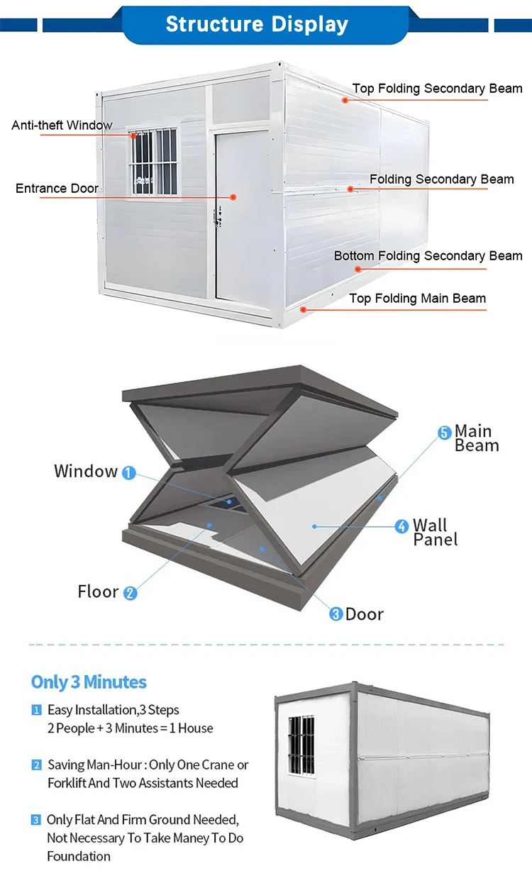 Luxury Prefab Modular Container Homes Folding and Foldable Tiny House ...