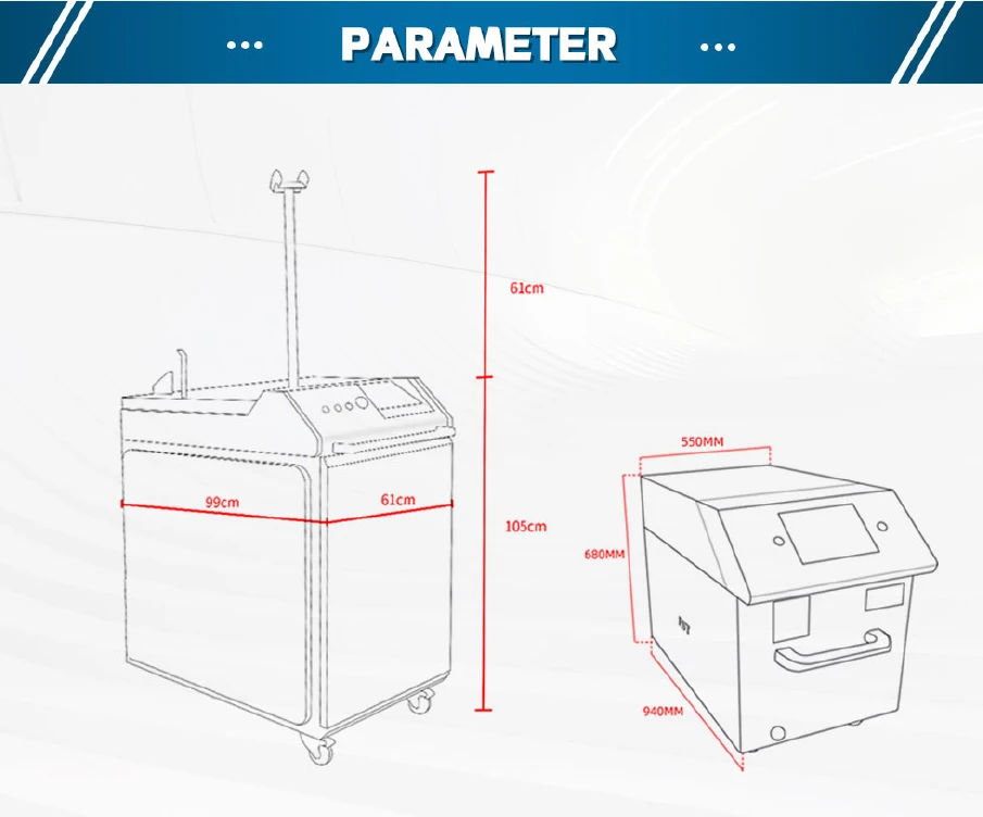 Fst 2000w 3000w Industrial Continuous Handheld Fiber Laser Cleaning ...