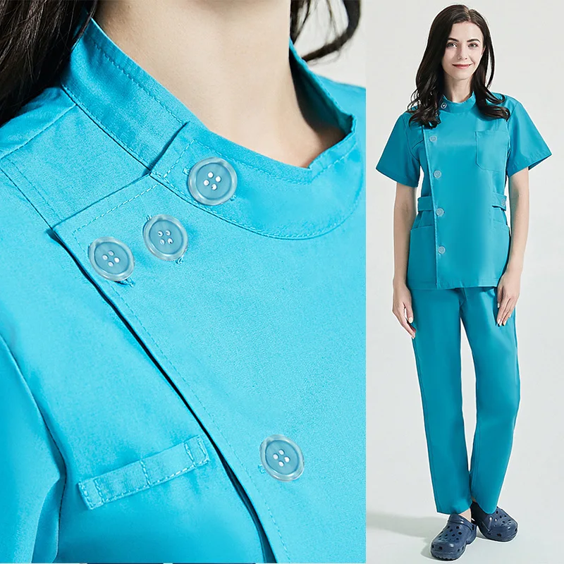 Hospital Operating Room Nurse Uniform For Breathable Fabric Scrub Mass ...