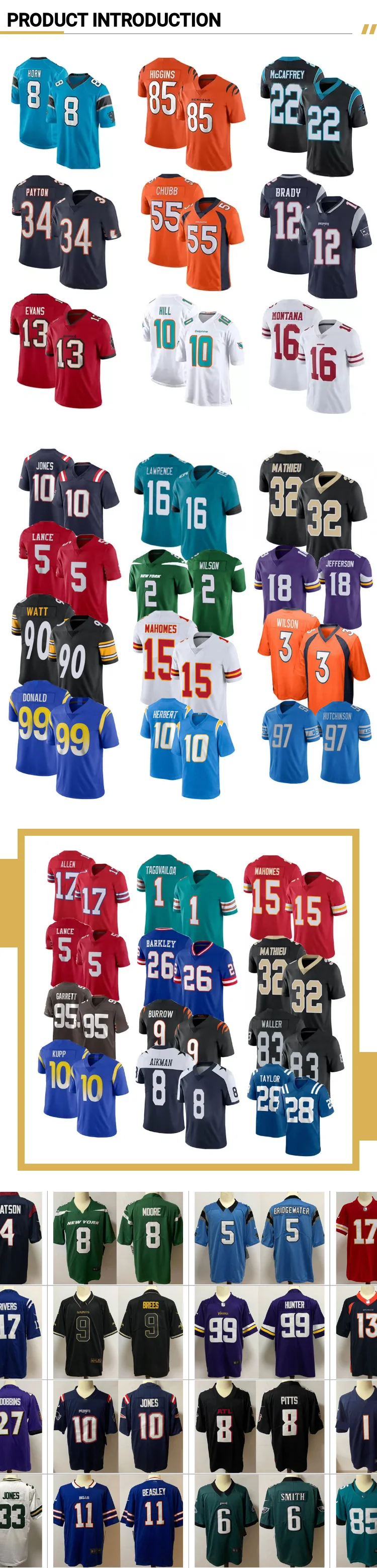 New Design Custom Sublimation 32 Teams Men American Football Wear Nfll ...