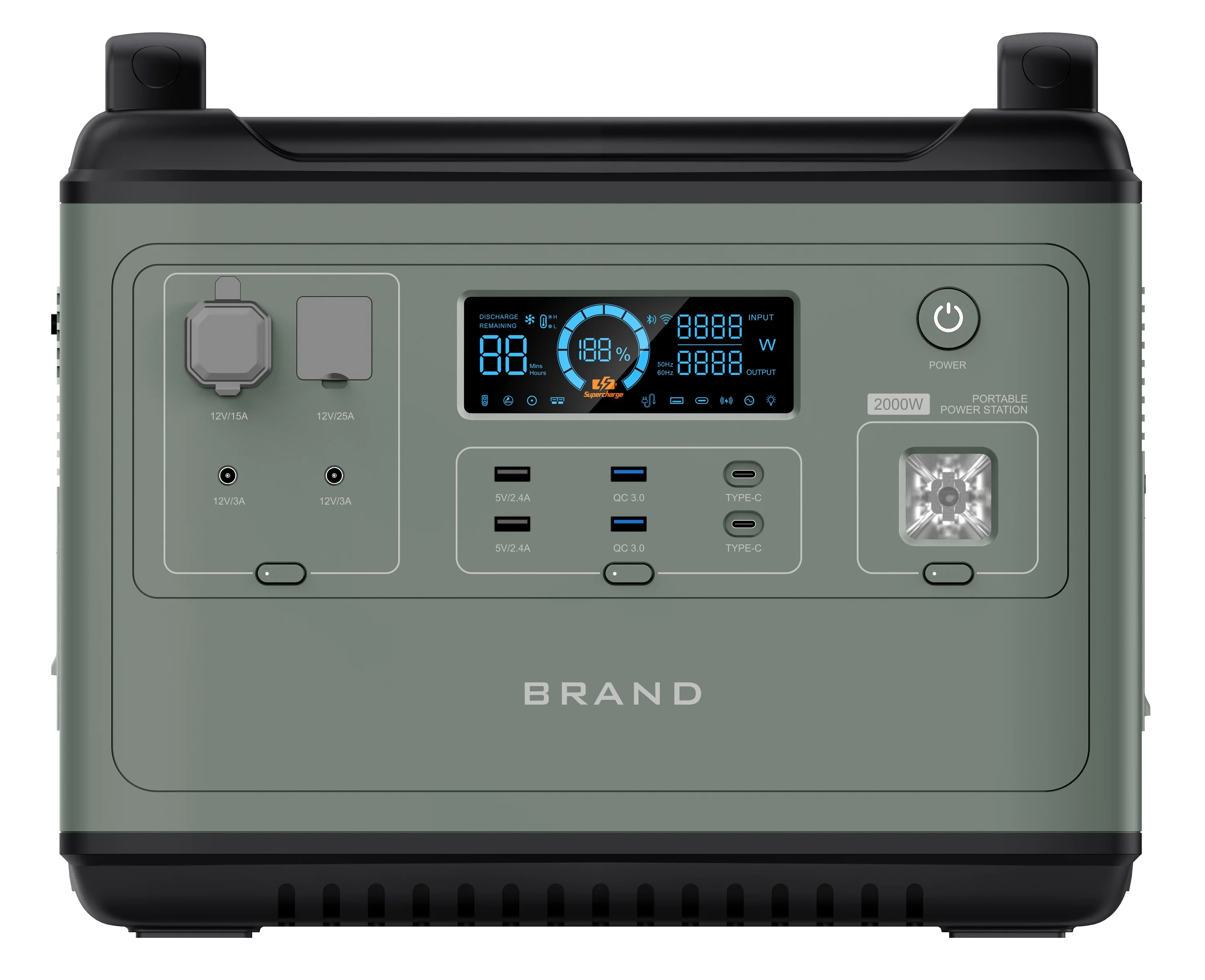 110v 220v 2000w Portable Generator Solar Power Station Inverter Li-ion ...