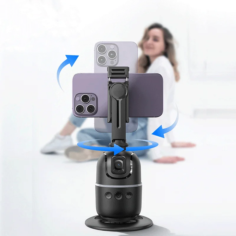 360 Rotation Full-Automatic AI Face Tracking Mobile Phone Gimbal Table ...