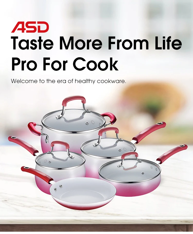 Asd 9pcs Non Stick Cookware Sets Ceramic Cookware Sets Aluminium ...