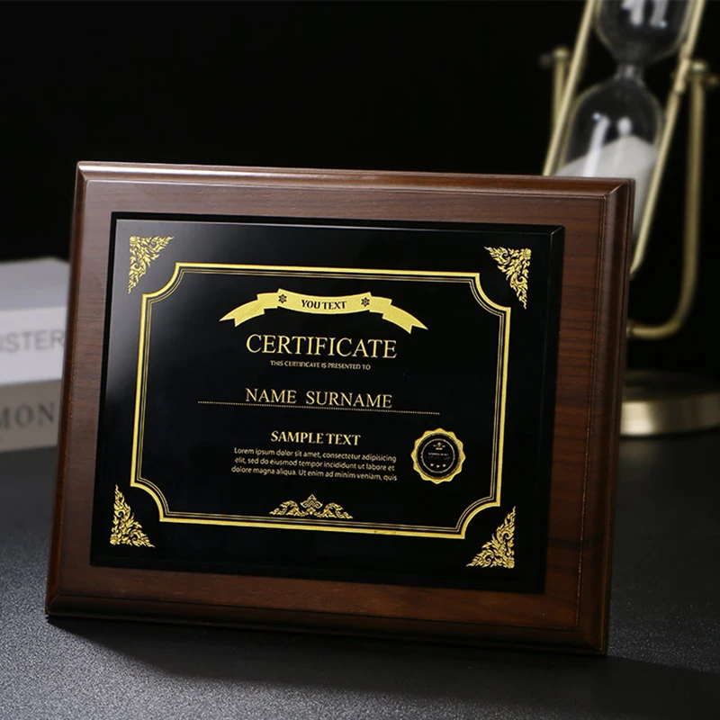 Personalized Wood Engraved Award Plaque - Recognition Service