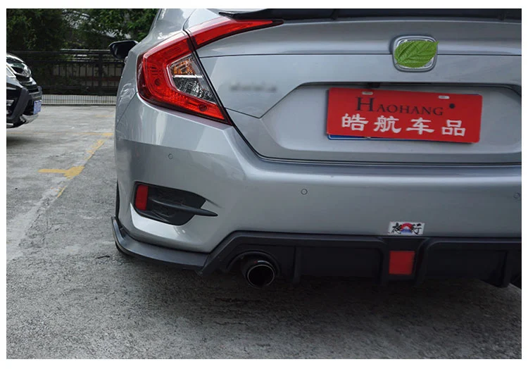 Modification Rear Spoiler Exhaust Pipe Side Skirt Tail Throat Front Lip ...