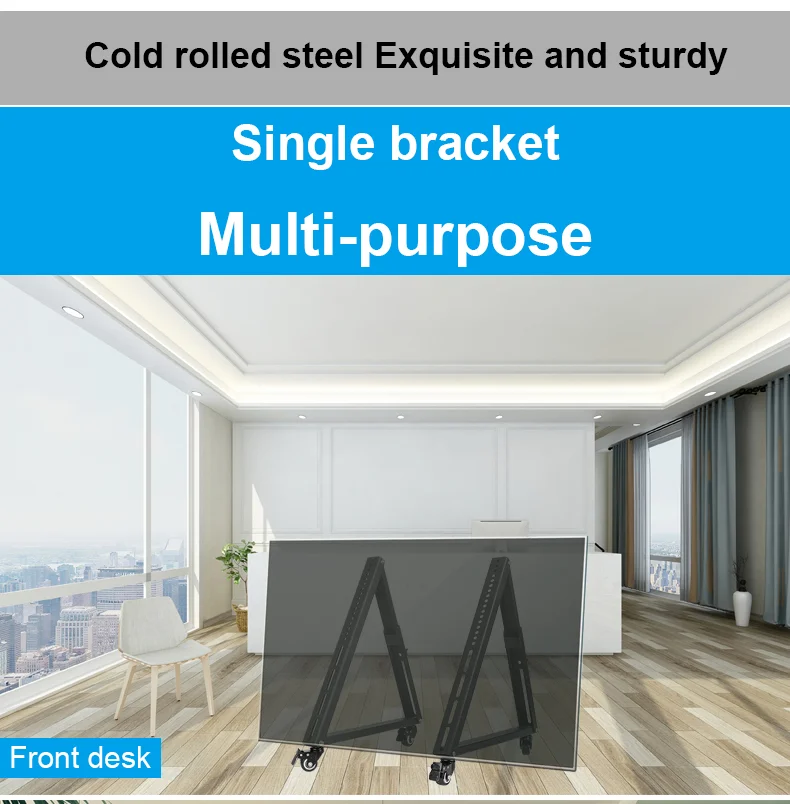 Custom Hospital Monitor Floor Mounting Rotate Tv Stand 360 55 Inch ...