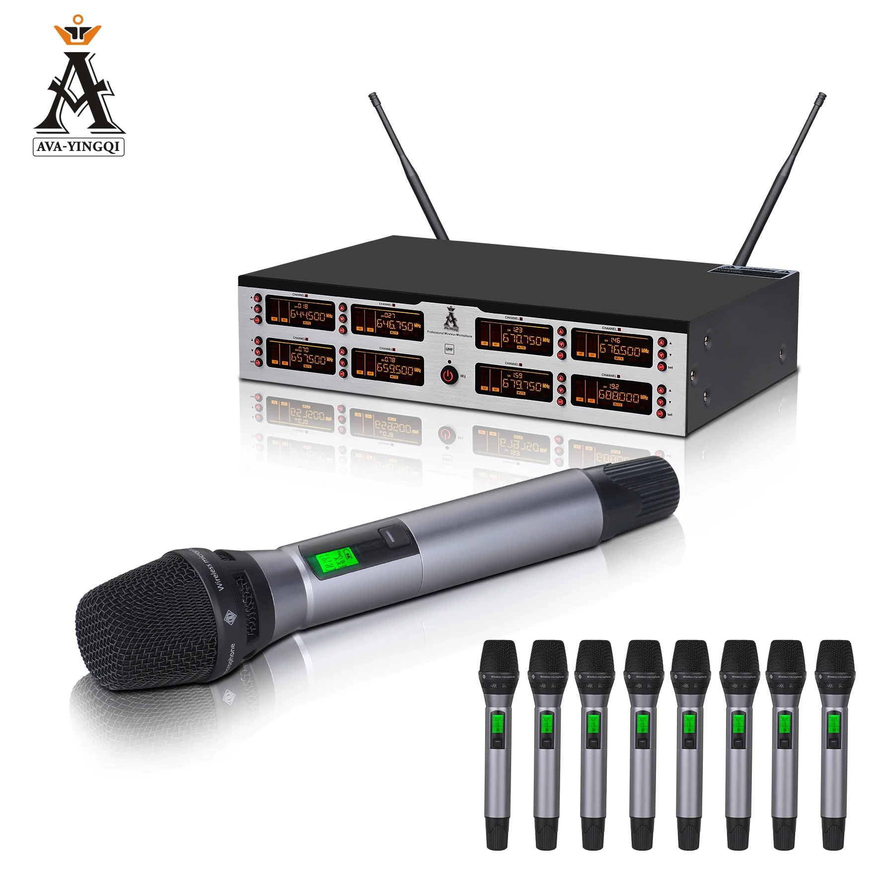 Skm8000 Professional Wireless Microphone Wireless Uhf Handheld/collar Clip/headset Microphone ...