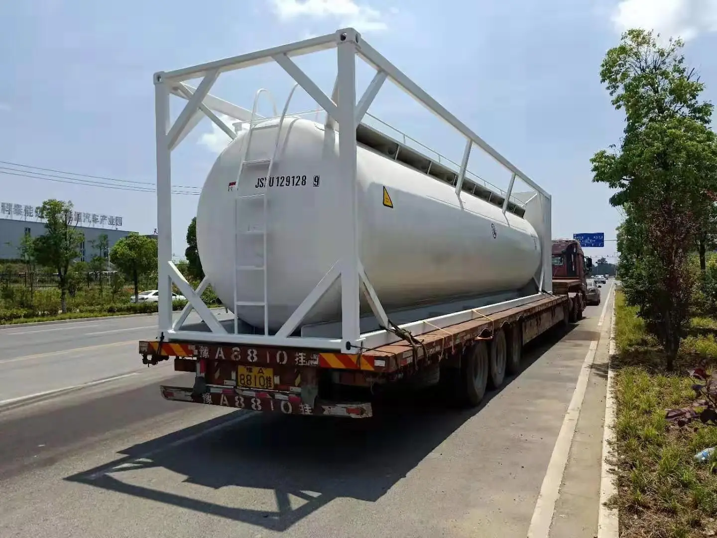 40 Feet Powder Pellet Tank Container Bulk Lime Cement Tank Container ...